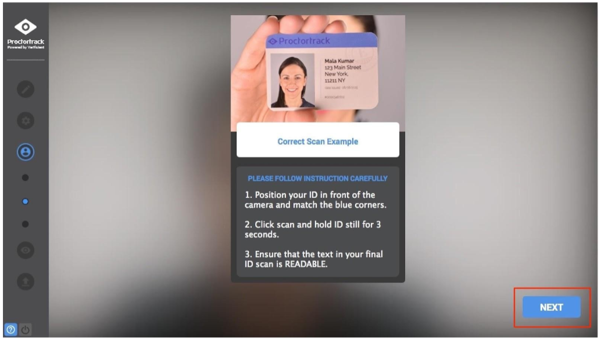 Taking a Proctortrack Onboarding Exam