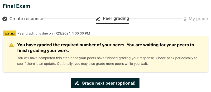 When will I get my grade?