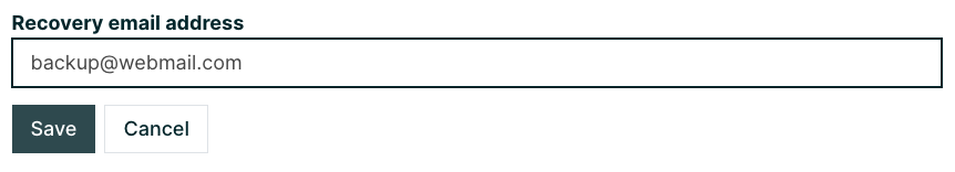 How do I add a recovery email address?