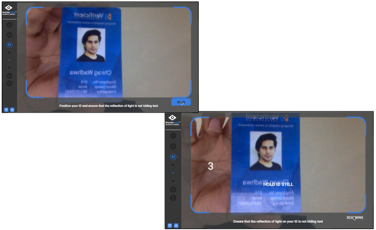 Taking a Proctortrack Onboarding Exam