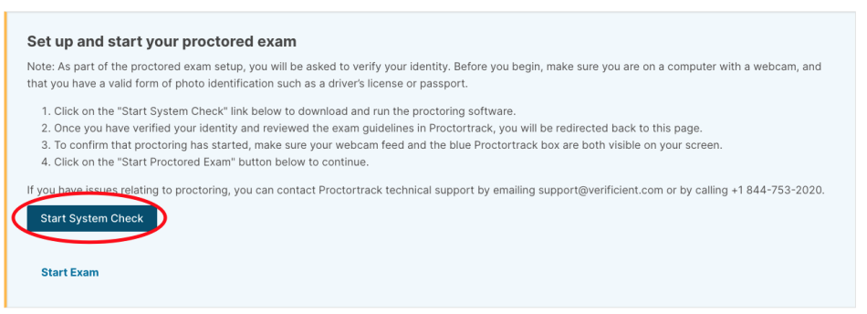 Taking a Graded Proctortrack Exam